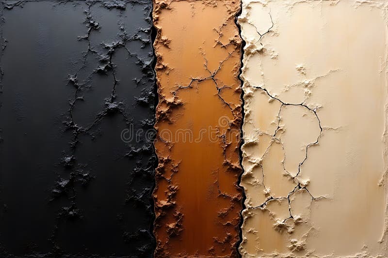 An Abstract Textured Background Divided into Black, Bronze, and Cream ...