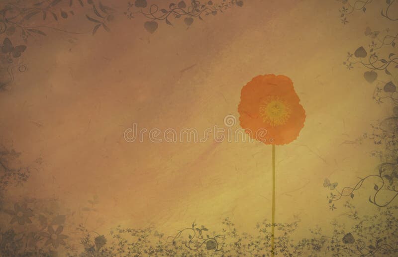 Abstract Textured Background with Poppy Stock Illustration ...