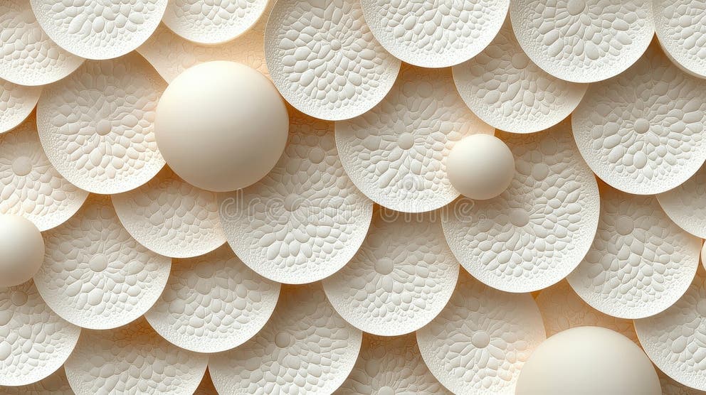 Abstract Textured Background with White Circular Patterns and ...