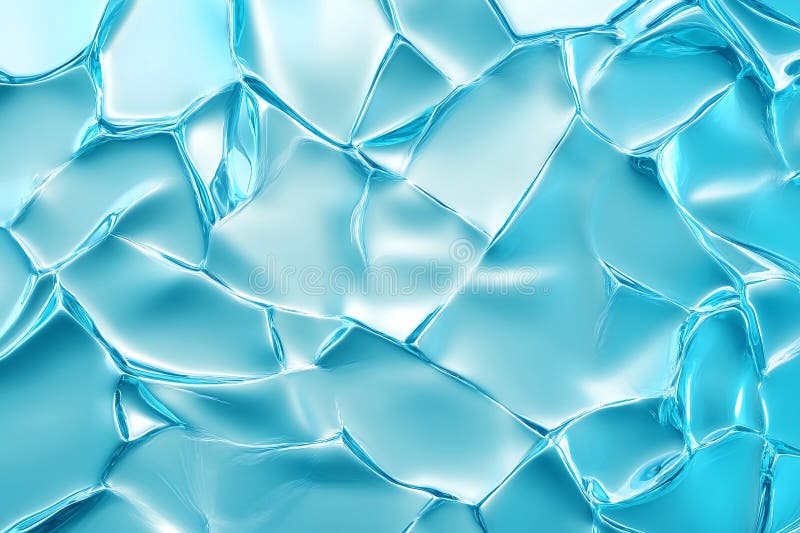 Abstract Textured Blue Ice Pattern with Shiny Glass-Like Shapes and ...