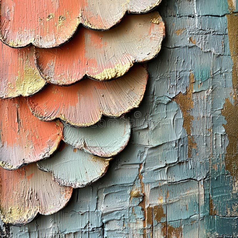 Abstract Textured Close-up with Pastel Scales and Rough Paint Stock ...