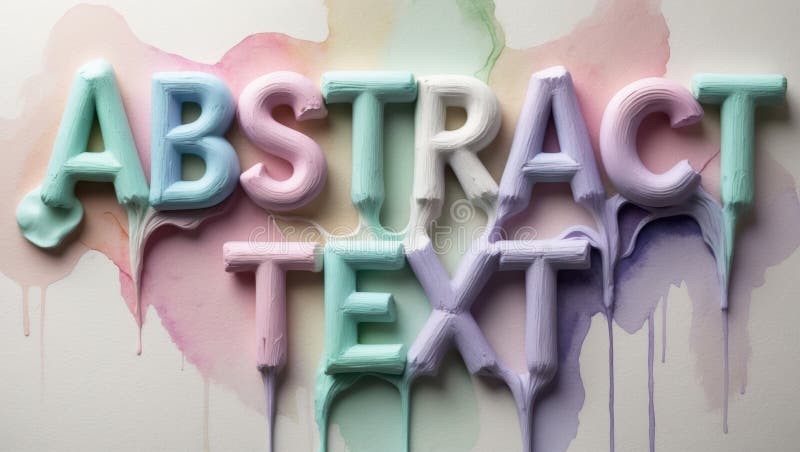 Abstract Textured 3D Letters and Paint Splashes Stock Illustration ...