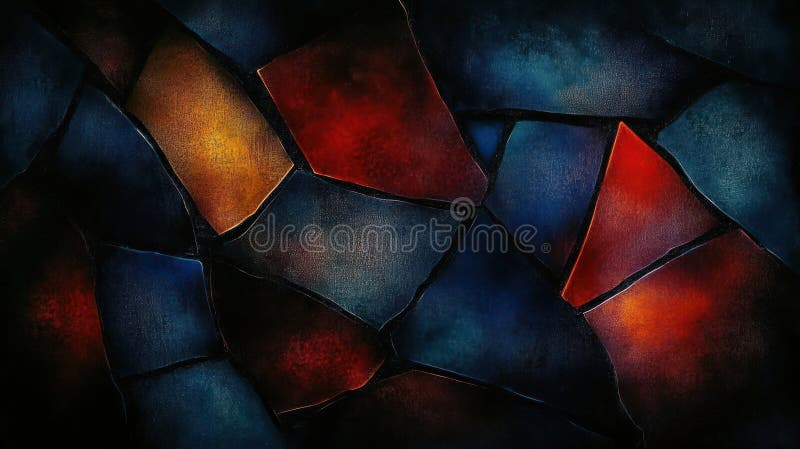 Abstract Textured Design Featuring Colorful Geometric Shapes in Dark ...