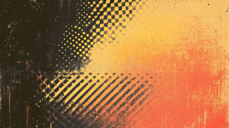 Abstract Textured Design with Gradients and Patterns in Warm Colors ...