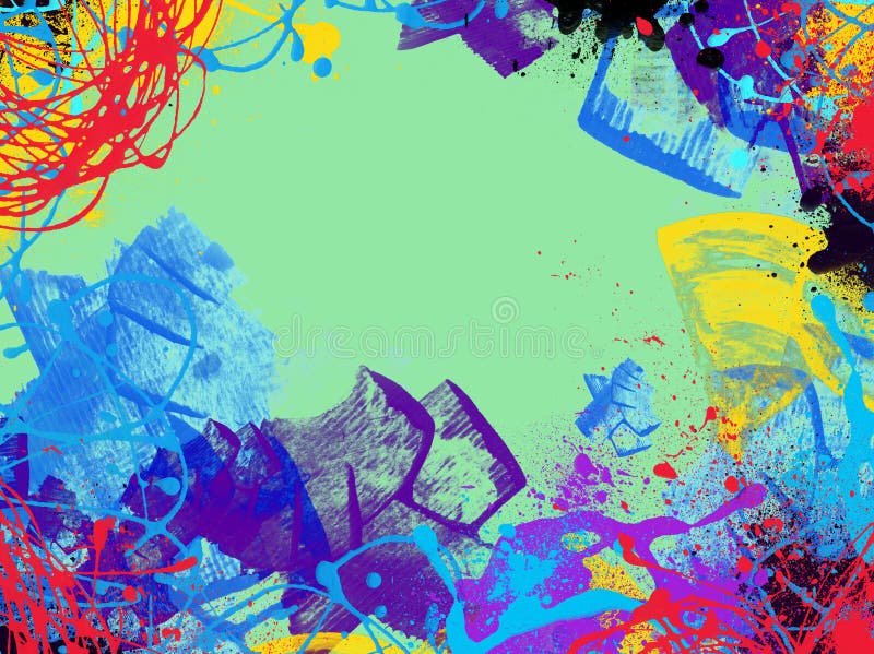 Abstract Textured Digital Painting Stock Illustration - Illustration of ...