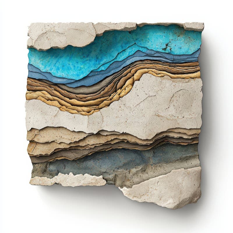 Abstract Textured Landscape Artwork with Layered Colors and Unique ...