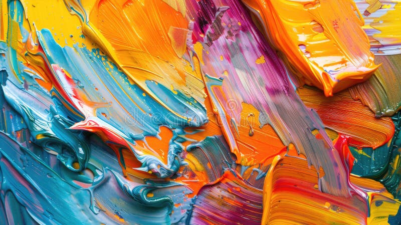 Abstract Textured Paint Strokes in Colored Creating a Dynamic and ...