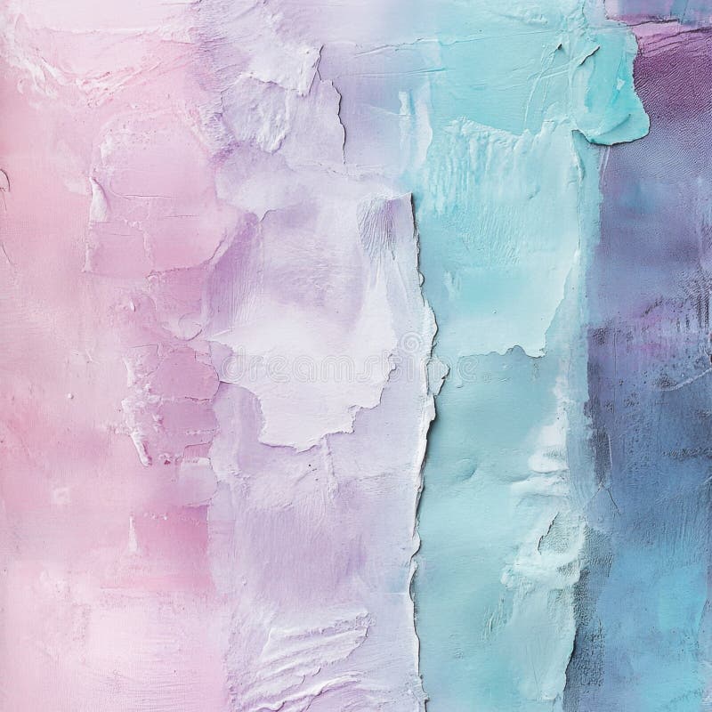 Abstract Textured Painting in Soft Pastel Colors with Layers Stock ...