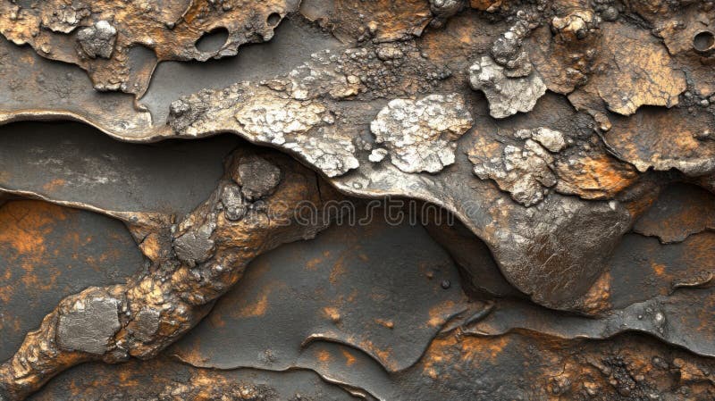 Abstract Textured Rock Surface Showing Diverse Colors and Formations ...
