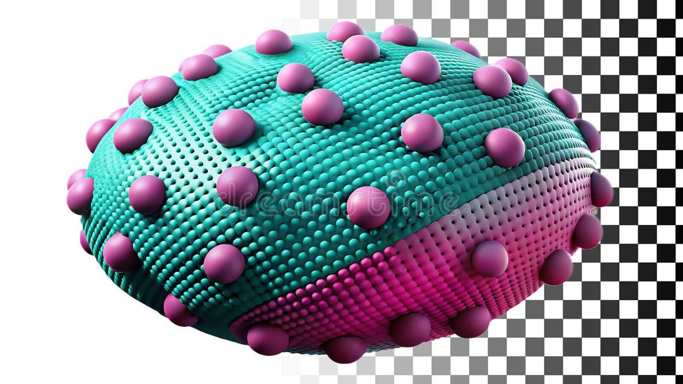 Abstract Textured Shape Teal Pink Studded Bumpy Surface Form Png ...