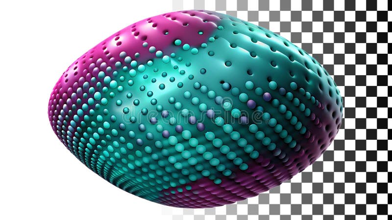 Abstract Textured Sphere Ball Teal Pink Dots Pattern Png Transparent ...