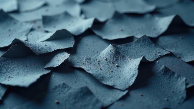 Abstract Textured Surface of Interlocking Deep Blue Fragments with ...