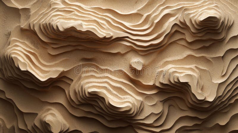 Abstract Textured Topography Relief Art Stock Illustration ...