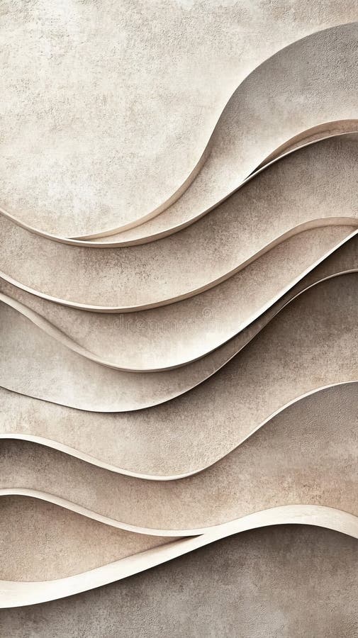 Abstract Textured Wall with Wavy Patterns in Neutral Tones for Modern ...