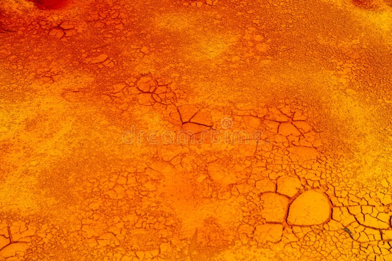 Abstract Textures: Cracked Red Earth Underwater Stock Image - Image of ...