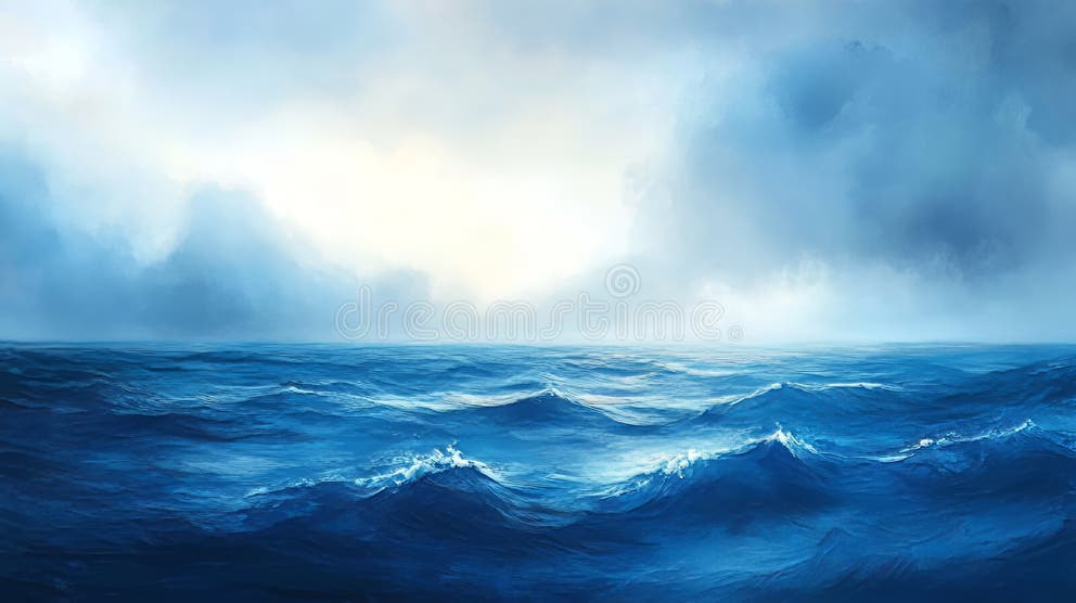 Abstract Textures that Flow Like Water, Characterized by Blue and White ...