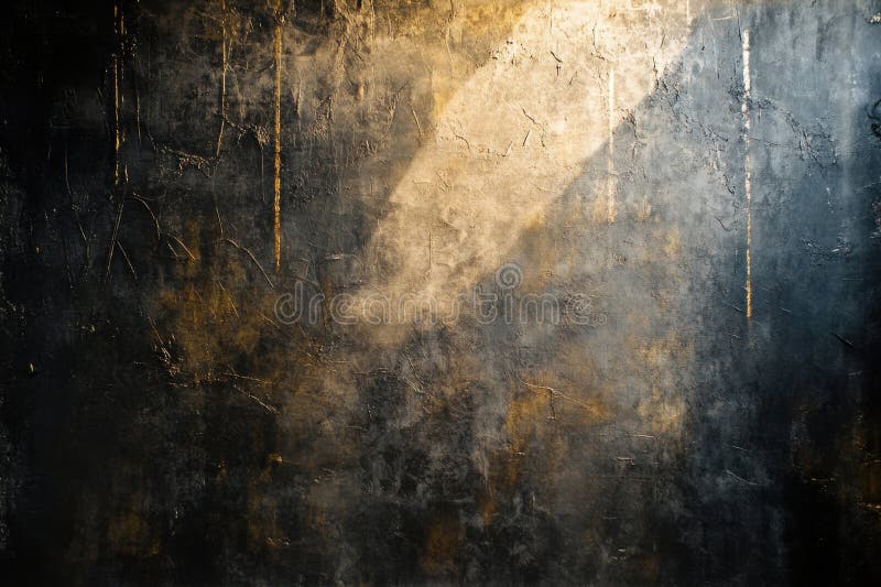 Abstract Textures with Light and Shadow on Dark Weathered Surface Stock ...