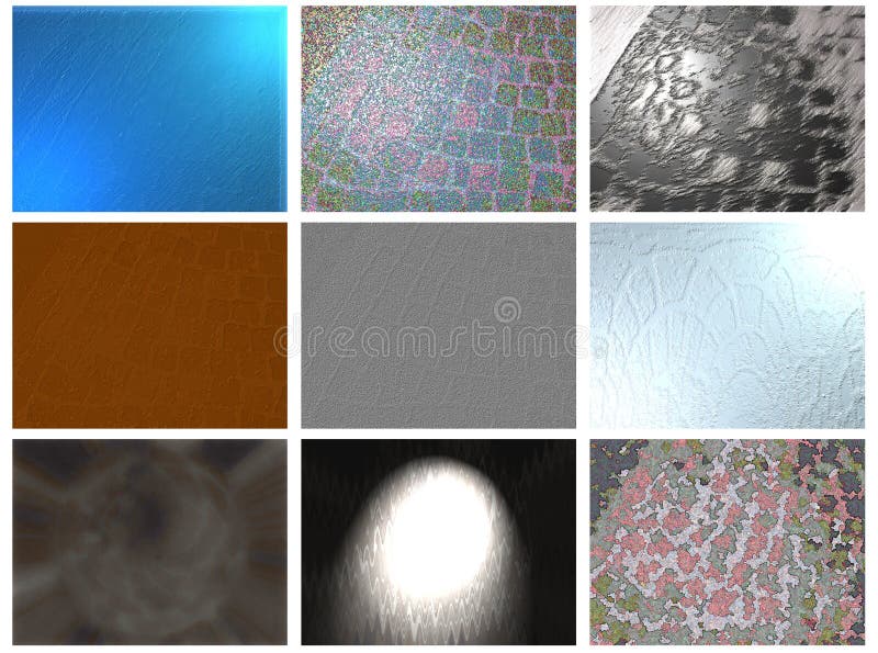 Set of Abstract Textures Isolated Stock Illustration - Illustration of ...