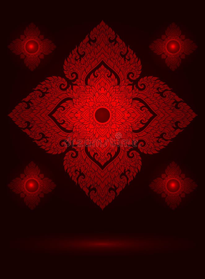 Thai Art Background Thai Art Pattern Vector Stock Vector - Illustration ...
