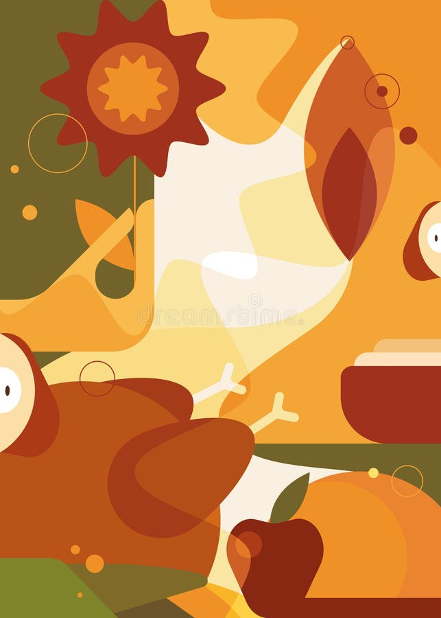 Abstract Thanksgiving Poster. Stock Vector - Illustration of autumn ...