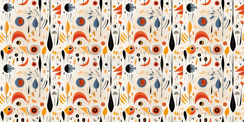 Abstract Theme Seamless Pattern Design Stock Illustration ...