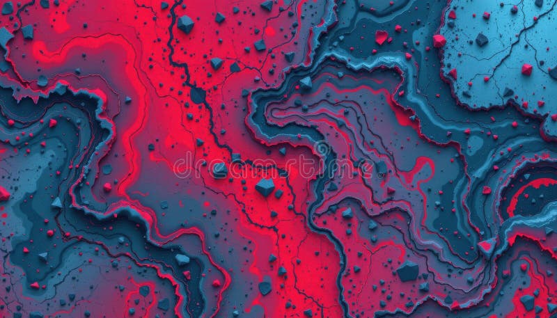 Abstract Thermal Decay in Red Blue Gradient Exposure, with Digital ...