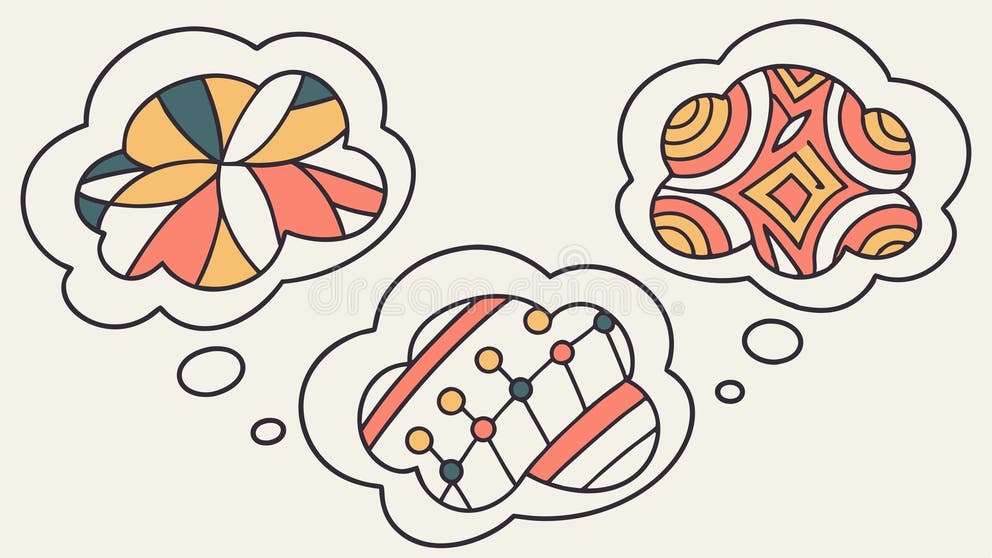 Abstract Thought Bubbles, Ideas and Imagination, Vector Design ...