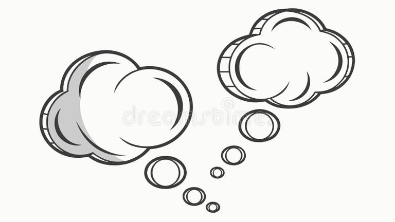 Abstract Thought Bubbles, Thinking Process, Brainstorming, Vector ...