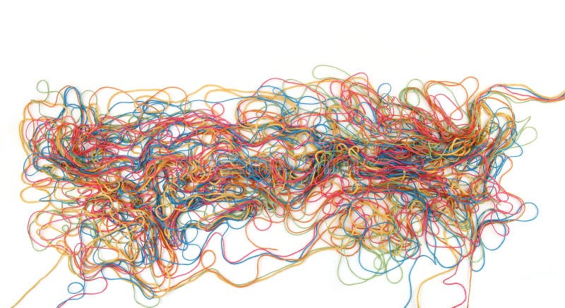 Set of Colorful Cotton Threads Isolated on White Background. Stock ...