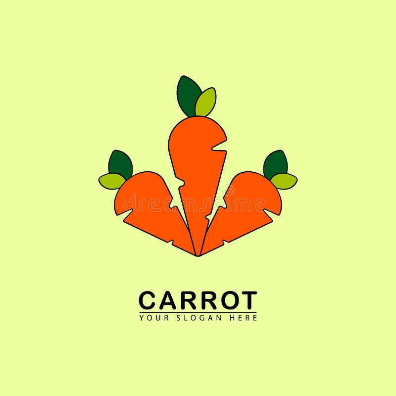 Abstract Three Carrots Logo Icon Stock Vector - Illustration of food ...