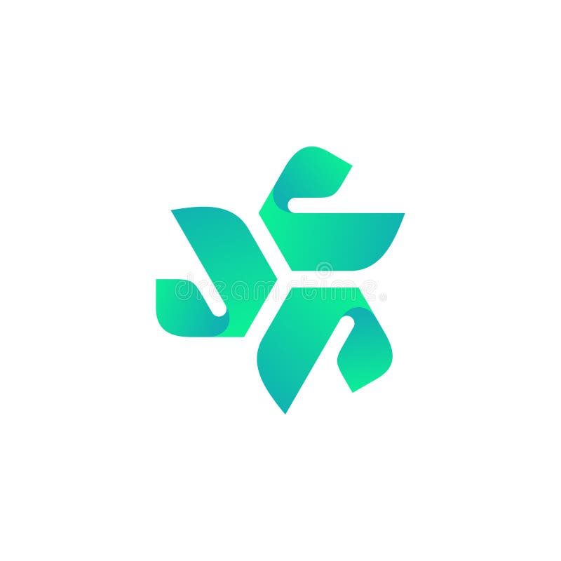 Abstract Three Cycle Logo Twisted Green Vector Design Stock Vector ...