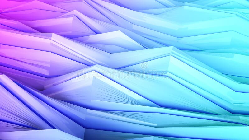 Abstract Three-dimensional Background. Deformed Violet-turquoise ...
