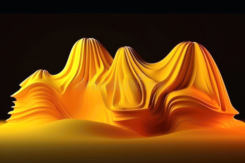 Abstract Three Dimensional Background with Soft Curves and Vibrant ...