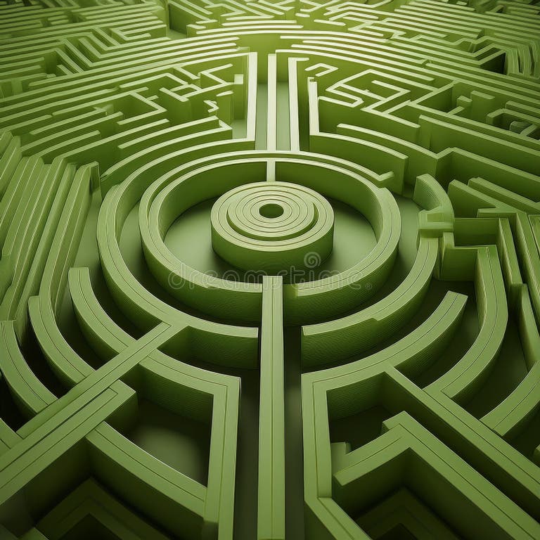 Abstract Three Dimensional Maze Design with Nobody, Creating a Pattern ...