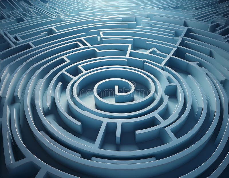 Abstract Three Dimensional Maze Design with Nobody, Creating a Pattern ...