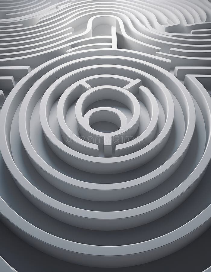 Abstract Three Dimensional Maze Design with Nobody, Creating a Pattern ...