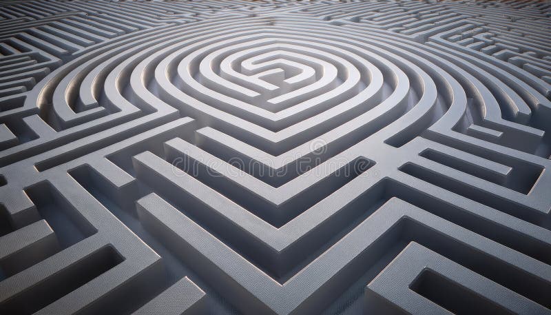 Abstract Three Dimensional Maze Design with Nobody, Creating a Pattern ...