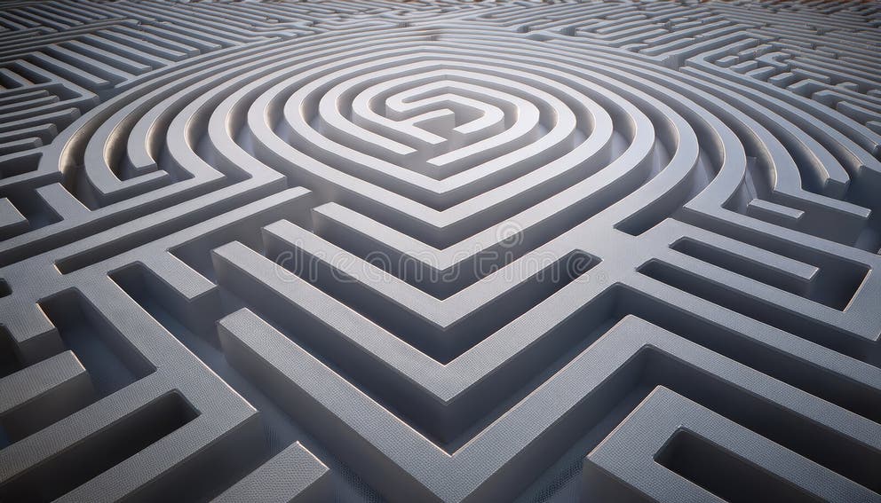 Abstract Three Dimensional Maze Design with Nobody, Creating a Pattern ...