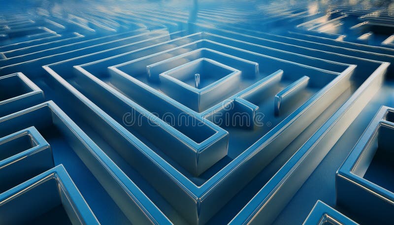 Abstract Three Dimensional Maze Design with Nobody, Creating a Pattern ...