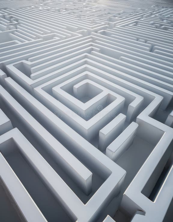 Abstract Three Dimensional Maze Design with Nobody, Creating a Pattern ...