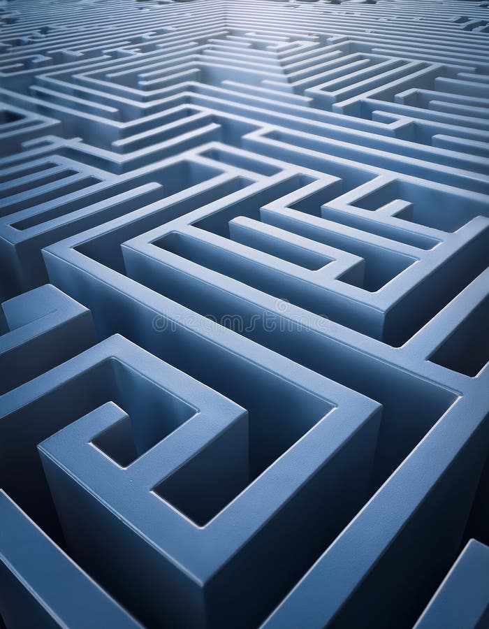 Abstract Three Dimensional Maze Design with Nobody, Creating a Pattern ...