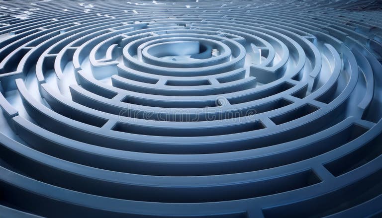 Abstract Three Dimensional Maze Design with Nobody, Creating a Pattern ...