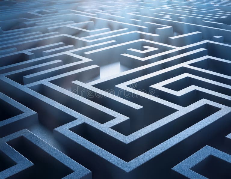 Abstract Three Dimensional Maze Design with Nobody, Creating a Pattern ...