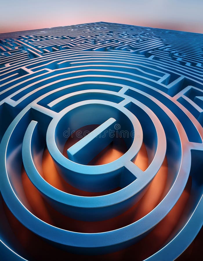 Abstract Three Dimensional Maze Design with Nobody, Creating a Pattern ...