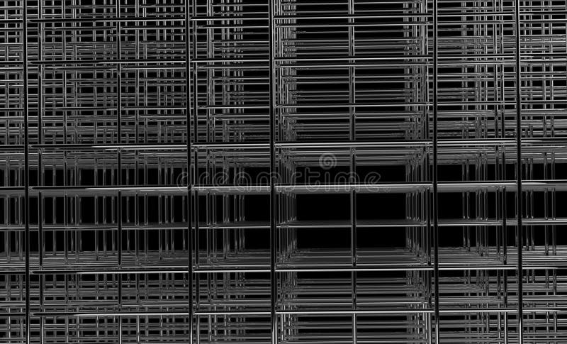 Abstract Three Dimensional Net 3d Illustration Stock Illustration ...