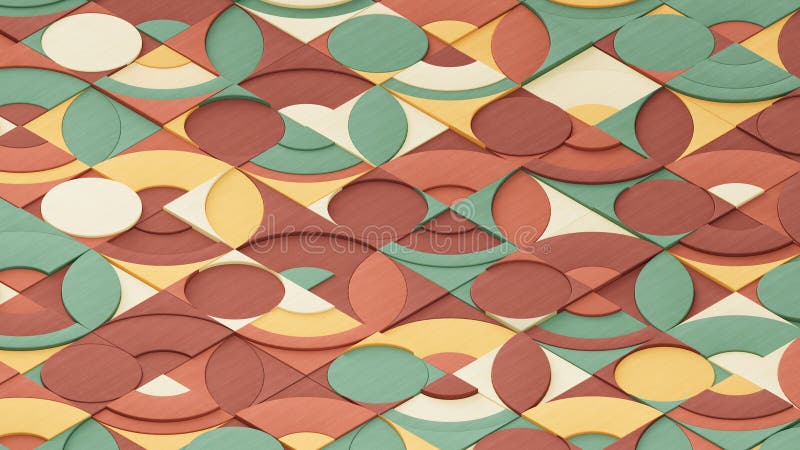Abstract Three-dimensional Ornament from Colored Wooden Shapes. Stock ... Abstract Three-dimensional Ornament from Colored Wooden Shapes. Stock ...