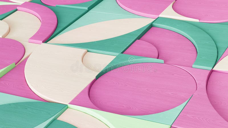 Abstract Three-dimensional Pattern. Bauhaus Style. Pastel Color Gamma ... Abstract Three-dimensional Pattern. Bauhaus Style. Pastel Color Gamma ...