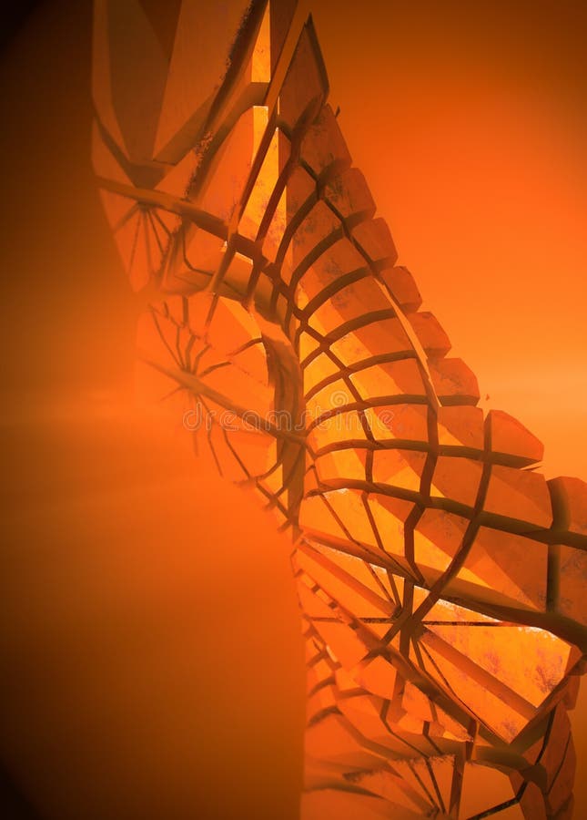 Abstract Three-dimensional Tower Stock Illustration - Illustration of ...