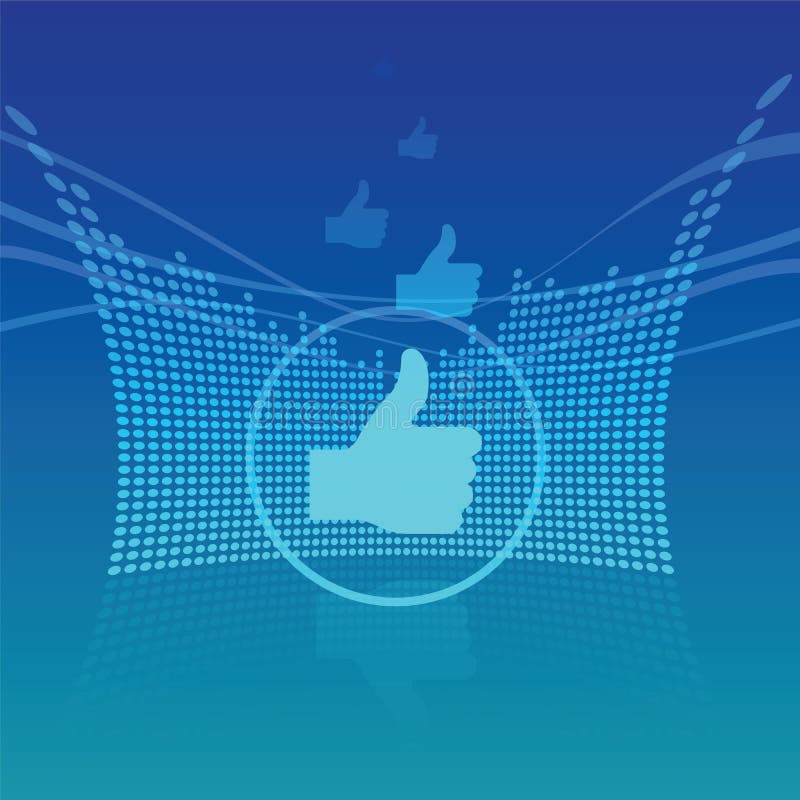 Abstract Thumbs Up Background Stock Vector - Illustration of element ...