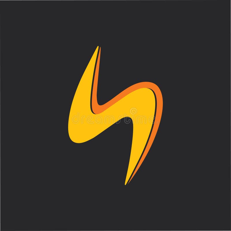 Abstract Thunder Shape Simple Curves Logo Vector Stock Vector ...